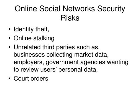 Ppt Online Social Networks And Security And Privacy Risks Powerpoint