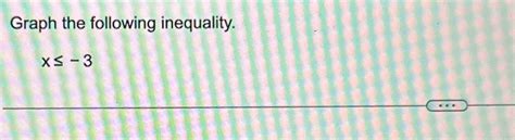 Solved Graph The Following Inequalityx≤ 3