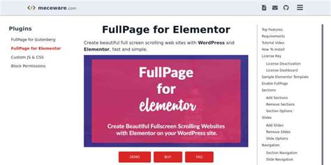 Fullpage For Elementor Pluginsforwp