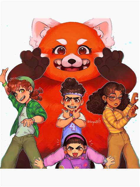 Turning Red Cuties Sticker By Goldennrosess Redbubble