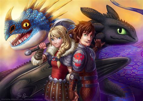 Httyd2 Dragon Trainers Dragões Soluço Soluço E Astrid