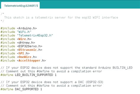 Installing The Server Software Telemetrix For The Esp32