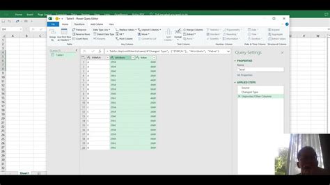 Excel 2016 Unpivot Table With Power Query Youtube