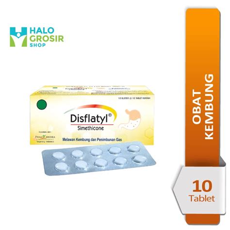 Jual Disflatyl 1 Blister 10 Tablet Obat Kembung Simethicone Shopee