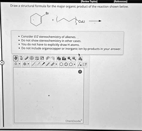 Draw A Structural Formula For The Major Organic Product Of The Reaction Shown Below Br Ch2