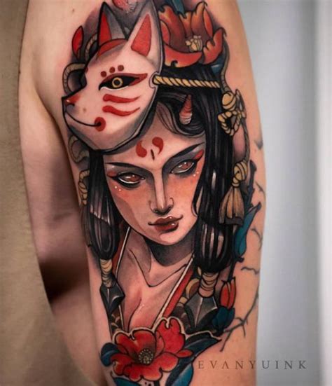 Traditional Kitsune Tattoo