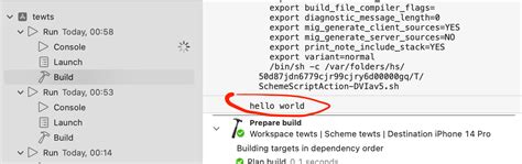 Bash Xcode Scheme Pre Action Script Not Running Stack Overflow