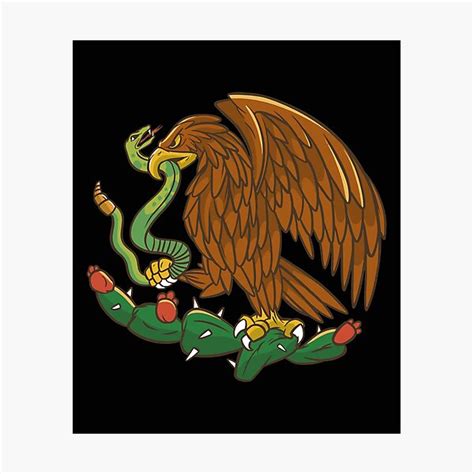 Mexican Eagle Mexican Flag Photographic Print By Dersenat Redbubble