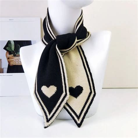 Новинка осенне зимний Элегантный дизайнерский шарф с надписью «love Heart теплый вязаный