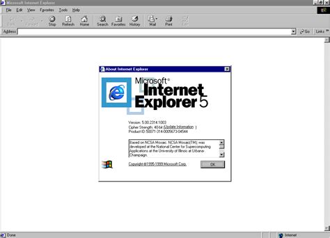 Internet Explorer 50 In 1999