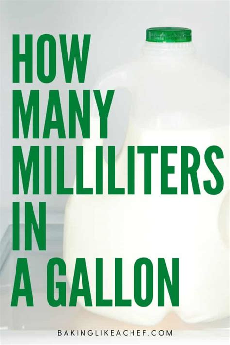 How Many Ml In A Gallon Baking Like A Chef