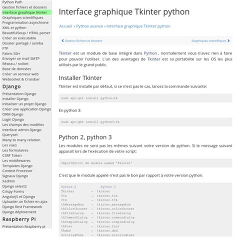 apprendre à créer des interfaces graphiques en python avec tkinter