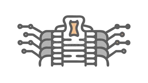 Abstract Circuit Brain Futuristic Intelligence Icon Vector Design Generative Ai Stock Vector