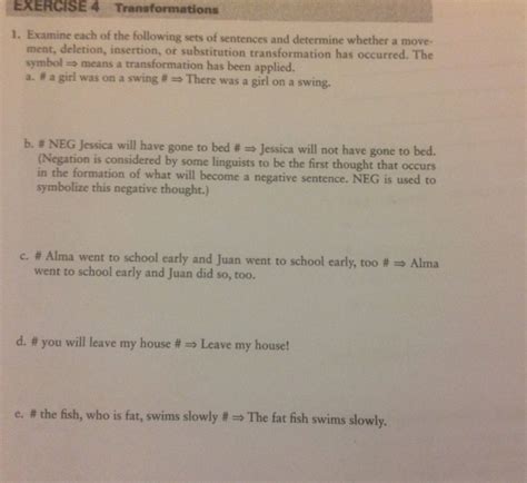 1 Examine Each Of The Following Sets Of Sentences