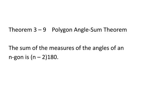 PPT The Polygon Angle Sum Theorem PowerPoint Presentation Free Download ID 1992801