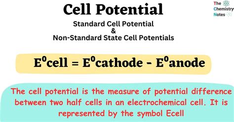 Standard Vs Non Standard Cell Potential At John Brunner Blog