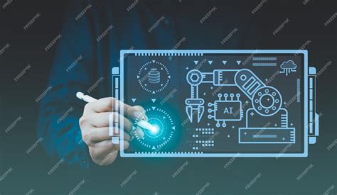 Premium Photo Artificial Intelligence Technology Futuristic Machine Learning Cloud Computing