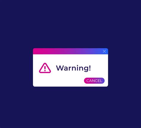 Warning Alert Window Vector Ui Design 7170098 Vector Art At Vecteezy
