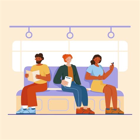 평면 디자인 기차 여행 그림 무료 벡터