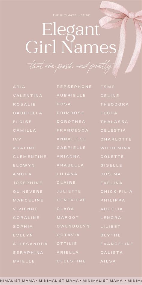 135 Elegant Girl Names And Meanings 2024 In 2024 Girl Names With