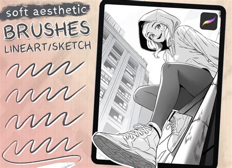 Sketchy Lineart Procreate Brushes Graphicsbunker