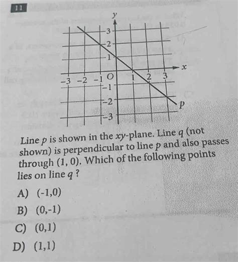 11 Line P Is Shown In The Xy Plane Line Q Not Shown Is