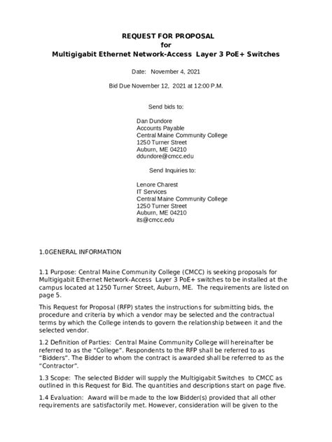 Rfp Schedule Date Doc Template Pdffiller