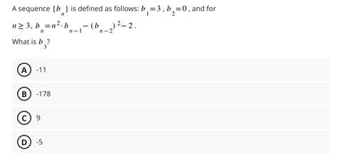 solved a sequence {bn} is defined as follows b1 3 b2 0 and