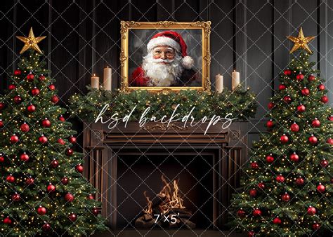 Christmas Santa Wallpaper Fireplace Fireplace Christmas Pictures
