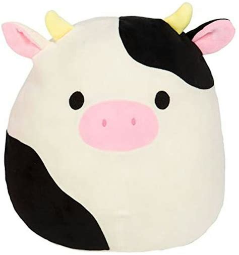 Squishmallow Connor The Cow 16 Inch Plush Black White Ss21
