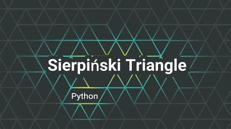 The Sierpinski Triangle Youtube