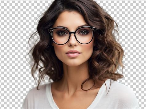 Premium Psd Woman Wearing Glasses