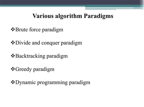 Algorithm Paradigms Pptx Programming Languages Computing