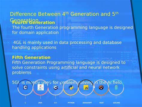 Difference Between 4th Language And 5th Generation Programming Language