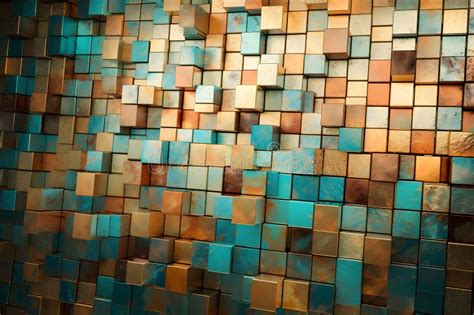 A Geometric Abstract Background Featuring A Grid Like Pattern Of Square Tiles In Various Sizes