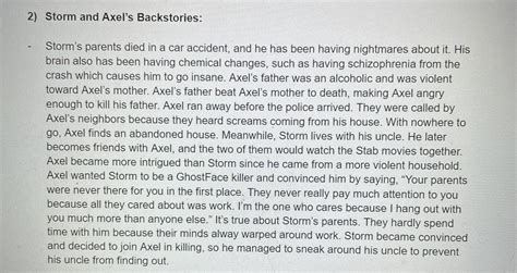 Story Plot Of Scream Storm Any Thoughts Im Also Going To Write A