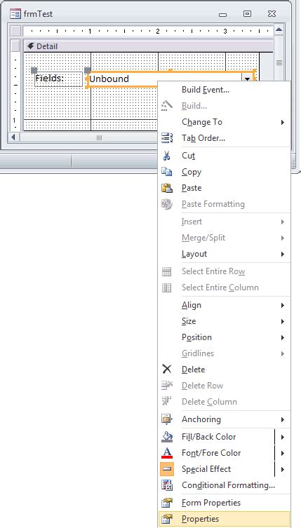 Ms Access 2010 Display Field Names In A Combo Box