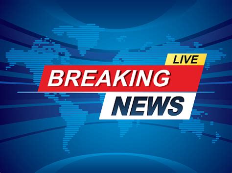 Breaking News With World Map Background Vector Stock Illustration