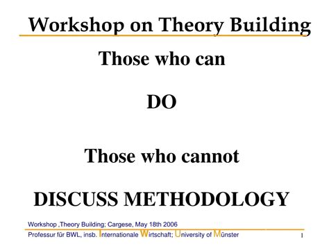 Ppt Workshop On Theory Building Powerpoint Presentation Free Download Id 9146650