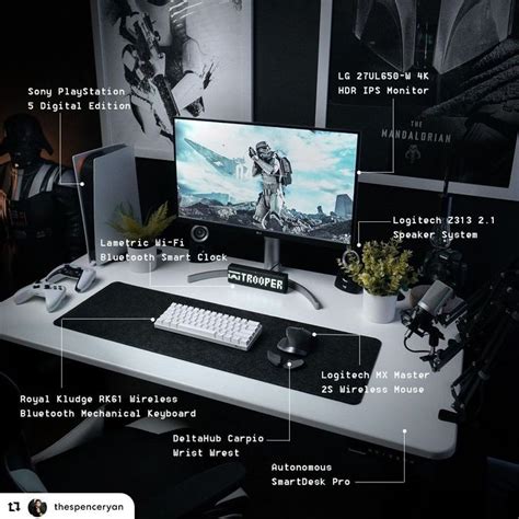 Star Wars Themed Setup With Darth Vader And Stormtrooper Computer
