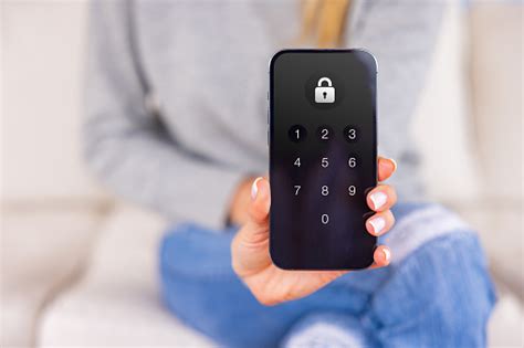 Person Showing Locked Phones Screen Need To Enter Security Pin To