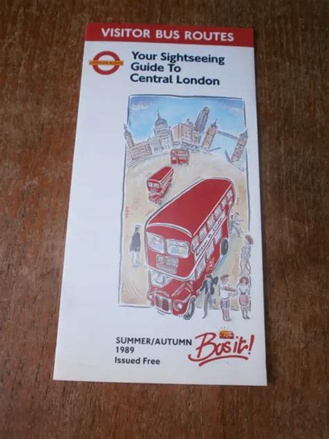 London Transport Visitor Bus Routes Map Summer Autumn 1989 Eur 1 78 Picclick It