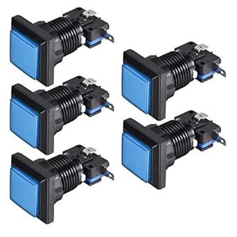 Uxcell Game Push Button 34x34 Square 12V LED Illuminated Push Button Switch With Micro Switch