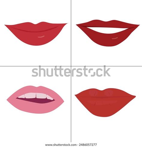 Cartoon Sexy Womans Half Open Mouth Teeth Stock Vector Royalty Free Shutterstock
