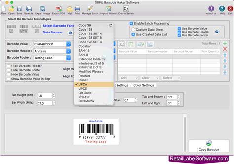 barcode labels software mac edition screenshots retaillabelsoftware
