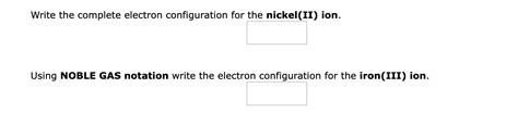 Solved Write The Complete Electron Configuration For The