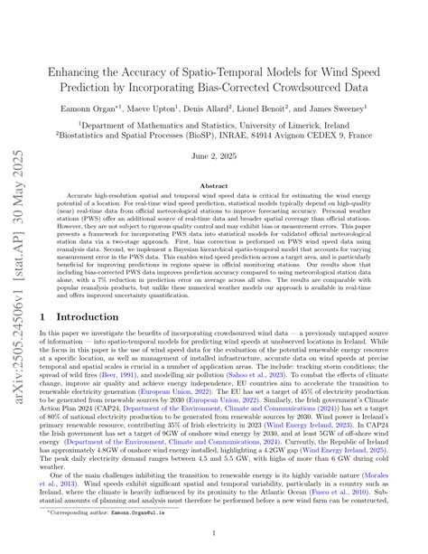 Pdf Enhancing The Accuracy Of Spatio Temporal Models For Wind Speed