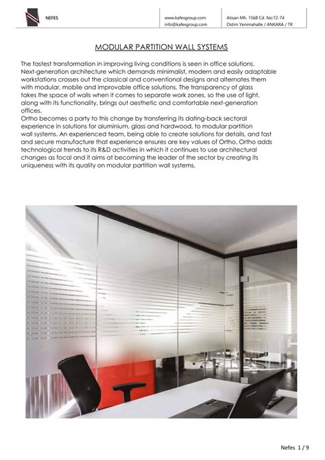 Modular Partition Wall Systems