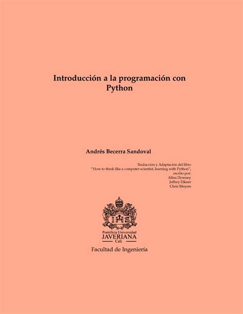 Introducción A La Programación Con Python Freelibros
