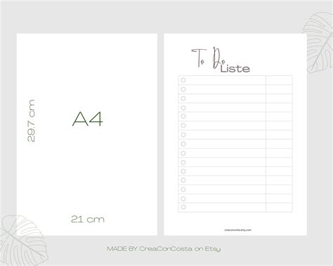 To Do Liste Vorlage Zum Ausdrucken Deutsch German To Do Liste Digital Nutzen To Do Liste PDF A